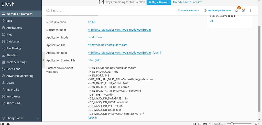 How can I install n8n with Plesk obsidian 18? - Questions - n8n