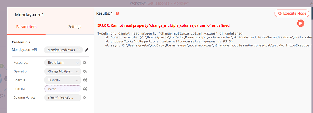 Change multiple column values with Monday - Questions - n8n Community
