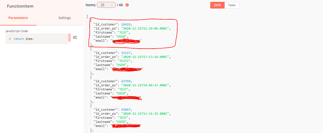 Get first child of json elements - Questions - n8n Community