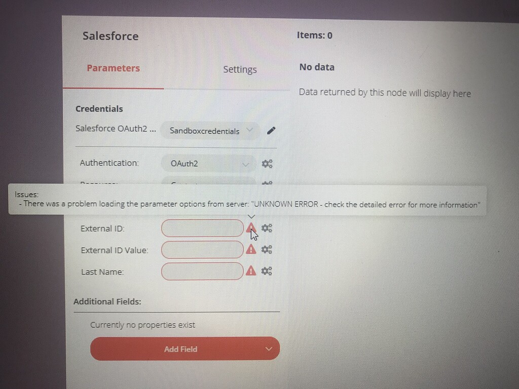 Problem loading parameters for salesforce - Page 2 - Questions - n8n Community