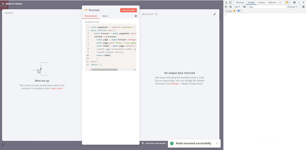 How to use puppeter in function node - Questions - n8n Community