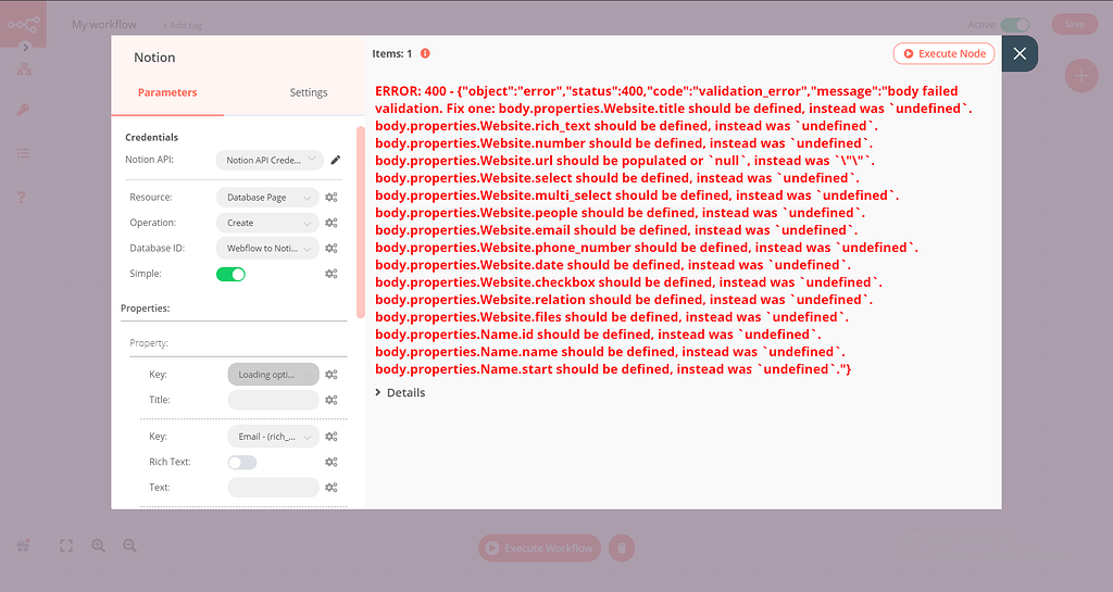 Notion — Error 400 + Webflow to Notion — “Select” fields - Questions ...
