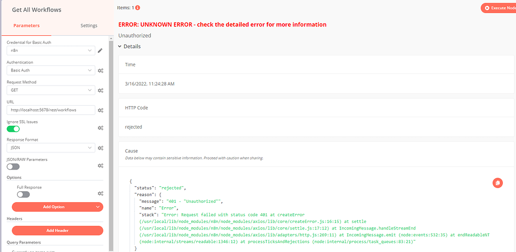 Credential unauthorized - Questions - n8n Community