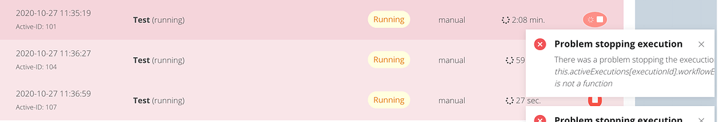 Problem stopping execution - Questions - n8n Community