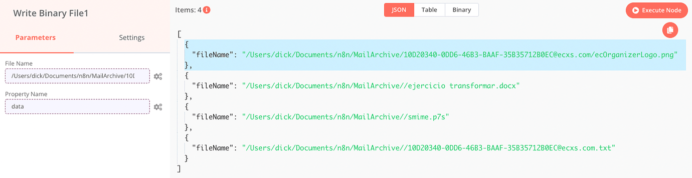 Write multiple Binary Files to same sub folder - Questions - n8n Community