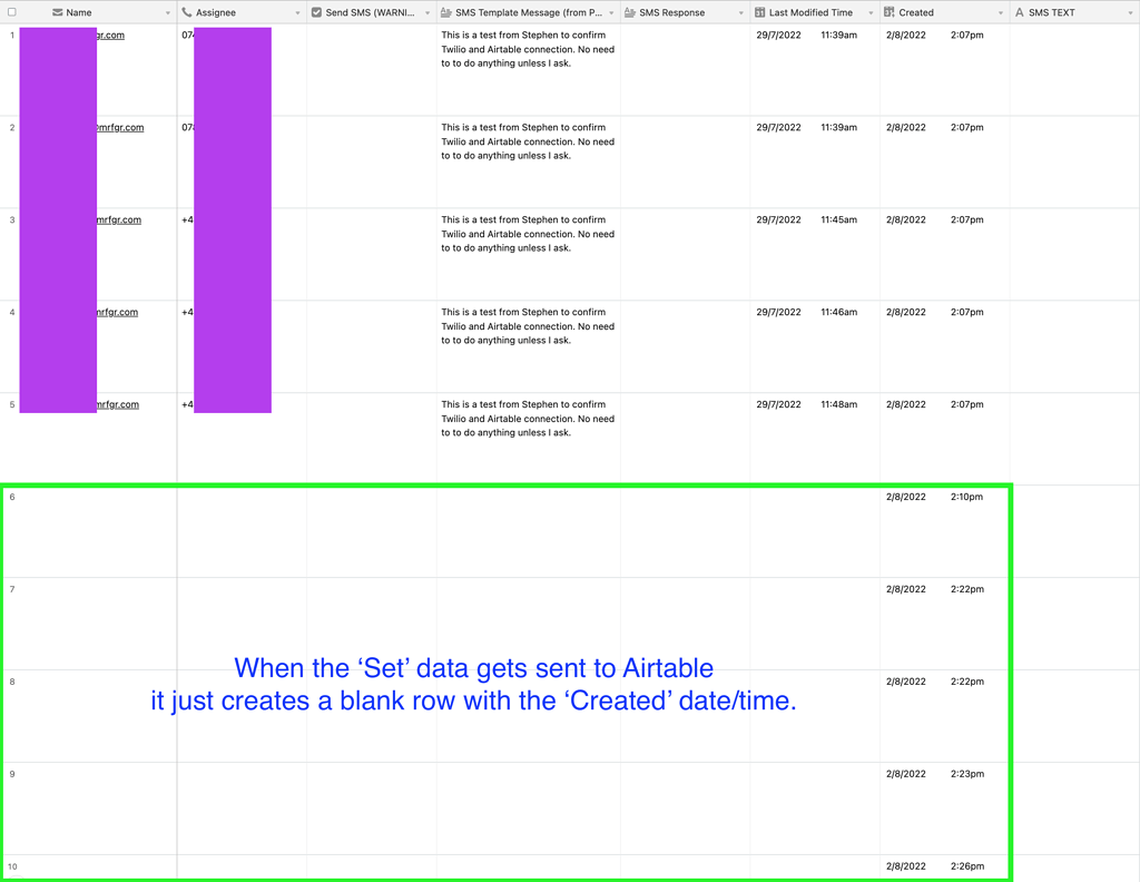 Sending Twilio SMS message to Airtable - Issues - Questions - n8n Community
