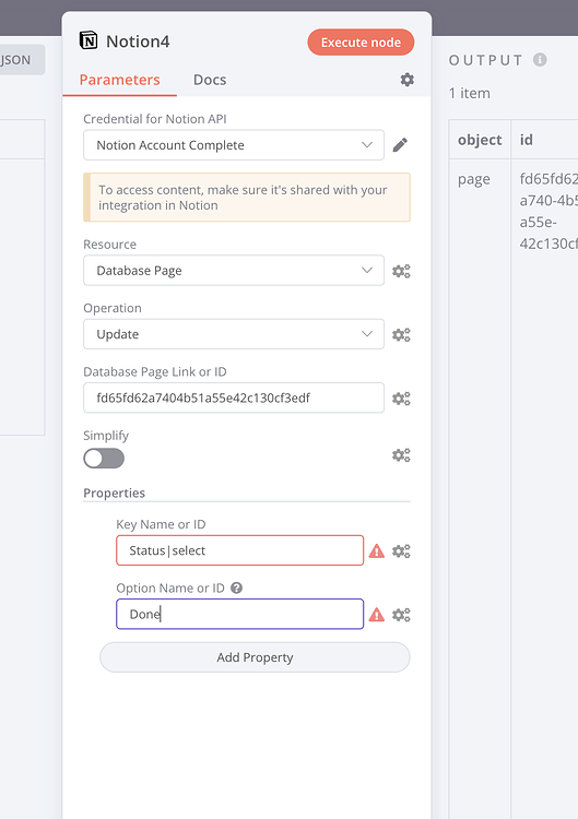 Notion Database Update: Problem loading parameter options - Questions - n8n