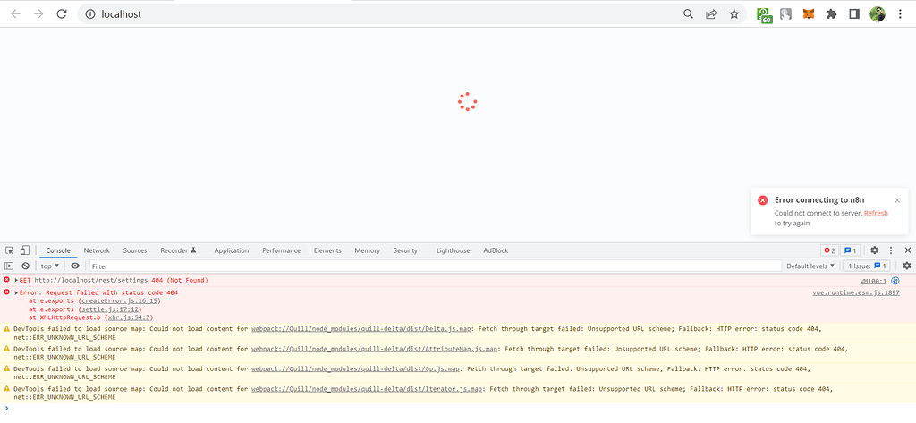 Error Connecting to n8n - Questions - n8n