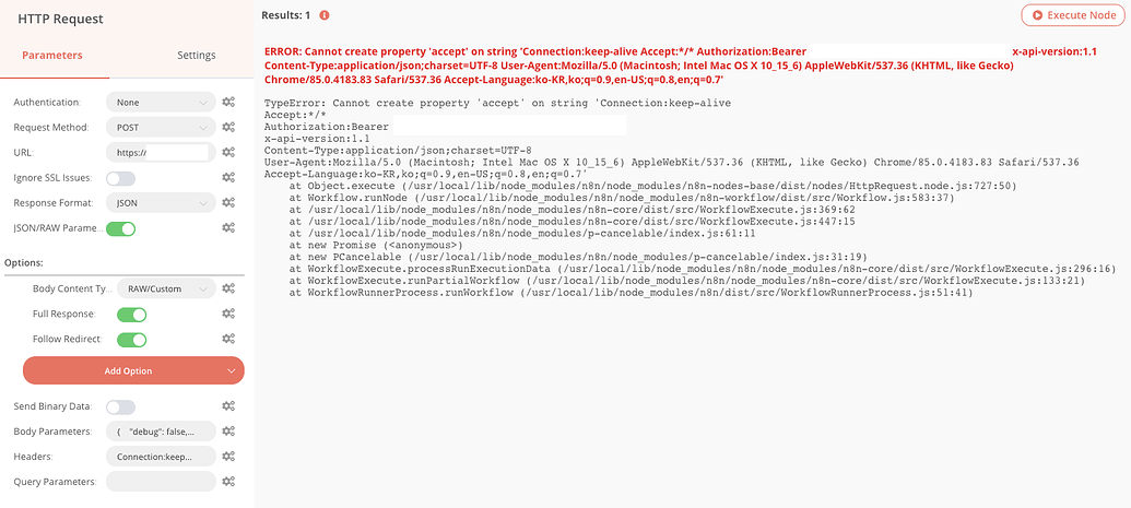 HttpRequest Node result has an unknown error - Questions - n8n Community