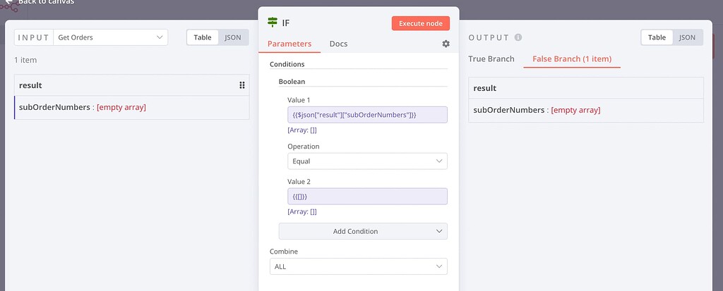 IF Node Check Result is empty array , if Empty then No Ops - Questions - n8n Community