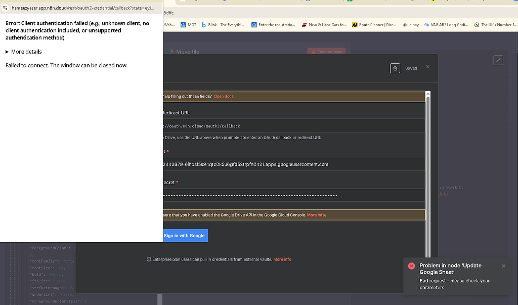 Google drive set up - Questions - n8n Community