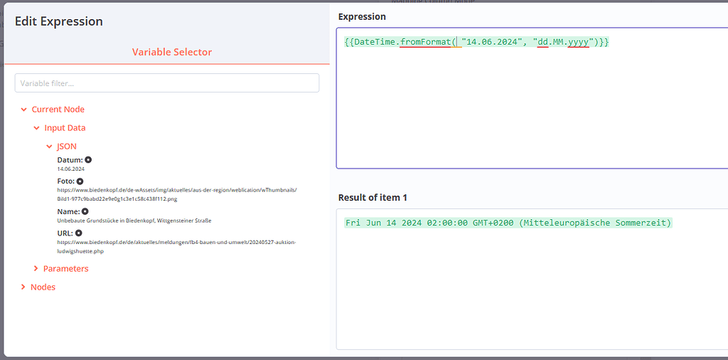 Using Variable In Luxon Fromformat Questions N8n Community