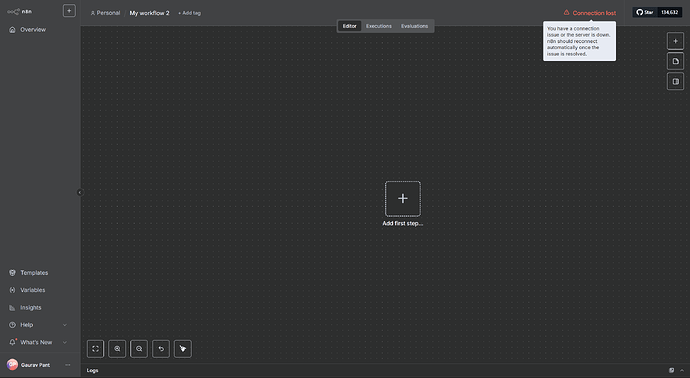 Getting "connection lost" error in a deployed n8n instance - Questions - n8n Community