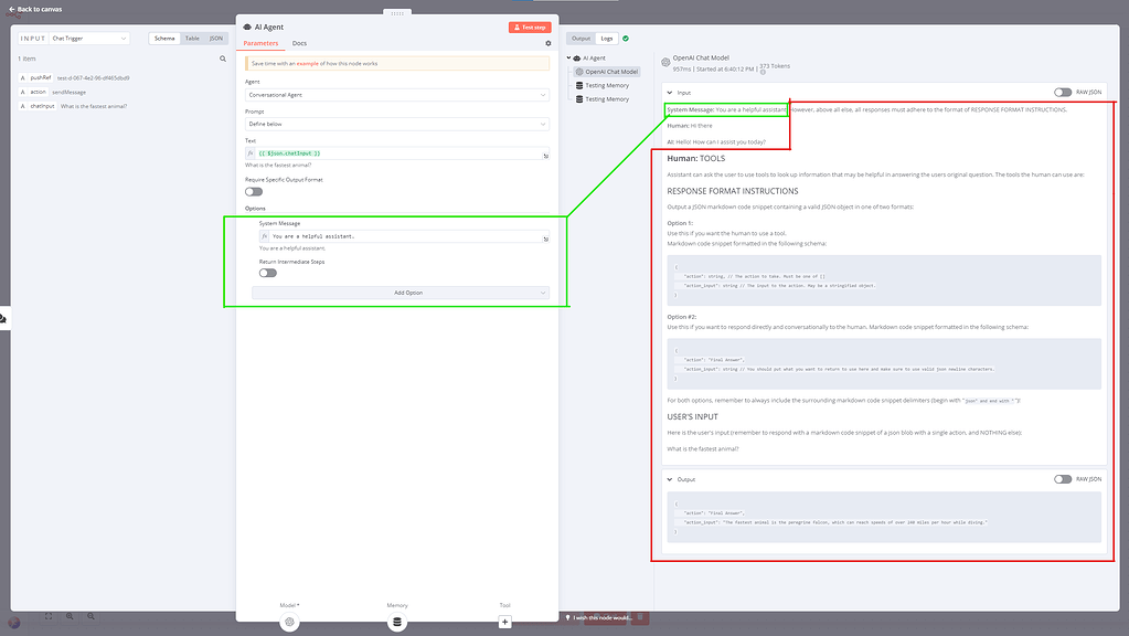 Question About AI Agent node Logs (OpenAI Chat Model) - Questions - n8n Community