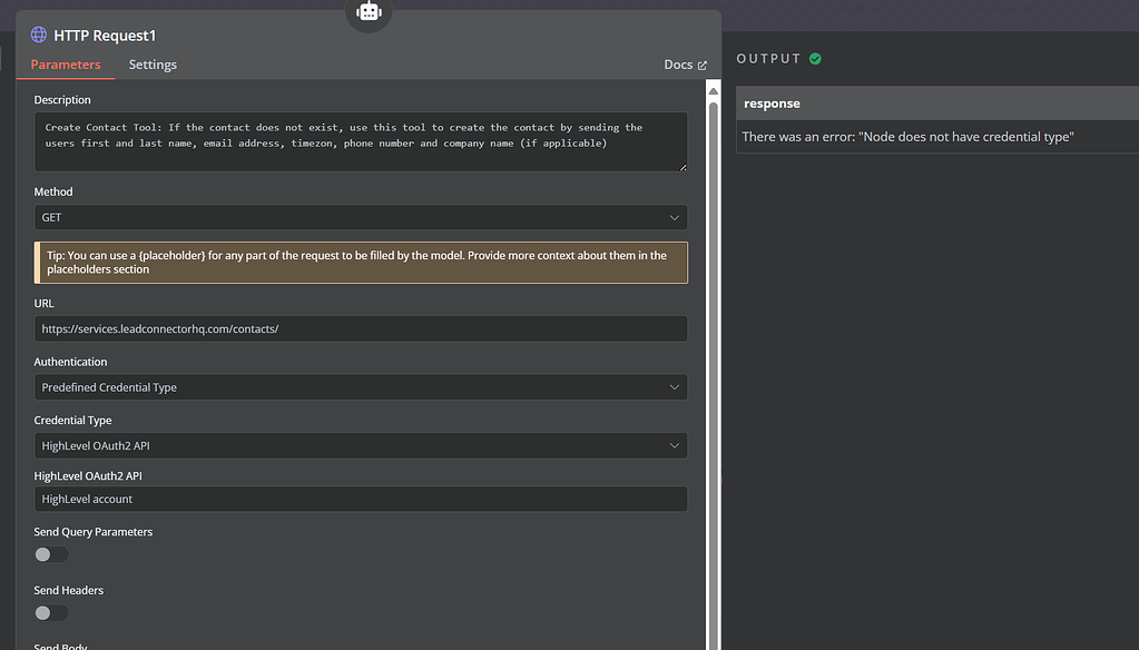HTTP Tool Request Error - Questions - n8n Community