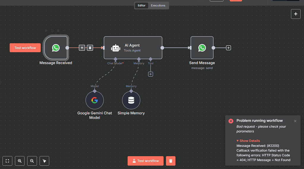 WhatsApp Trigger failing on Self-Hosted n8n. Where to set Meta Verify Token? - Questions - n8n ...