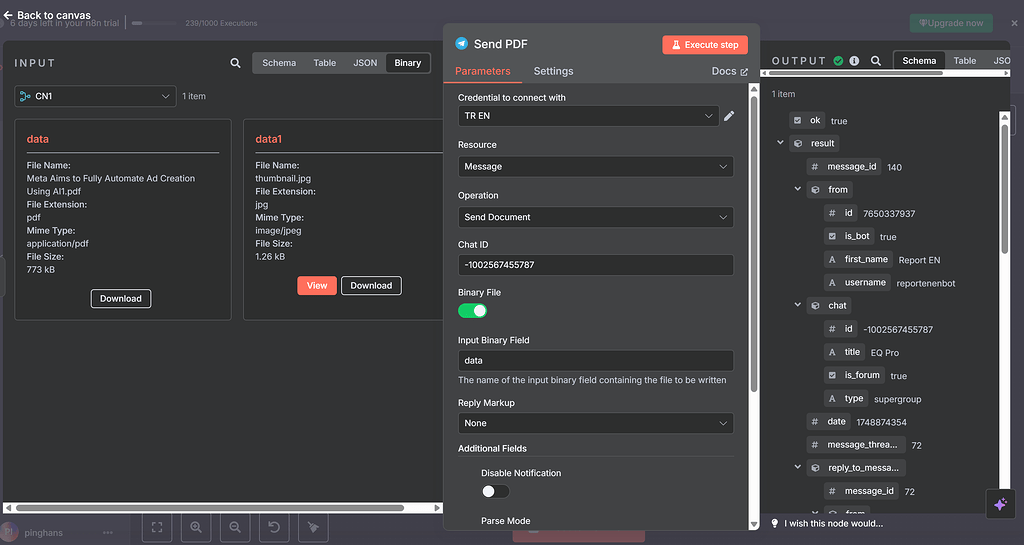 [Bug] Telegram Node send document problem - Questions - n8n Community