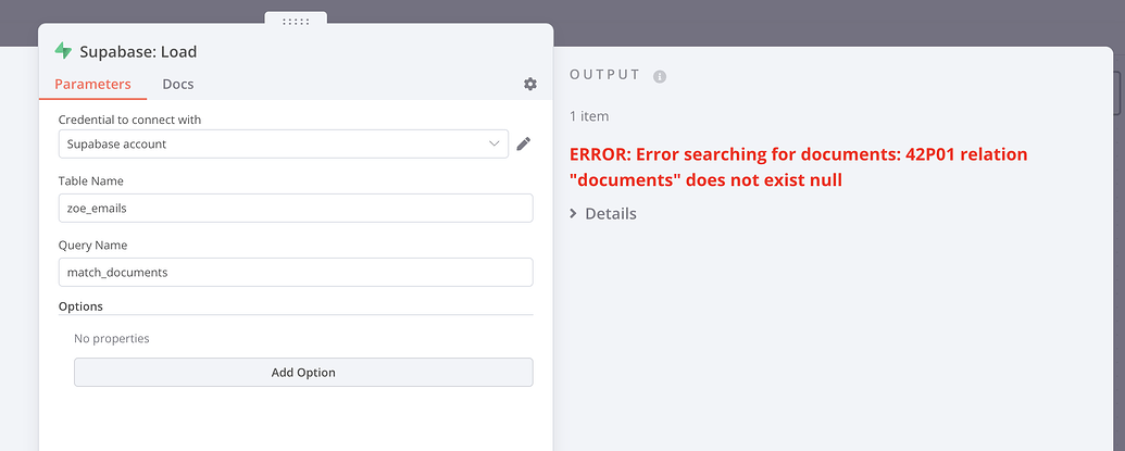 [BUG REPORT] - Supabase: Load - Questions - n8n Community