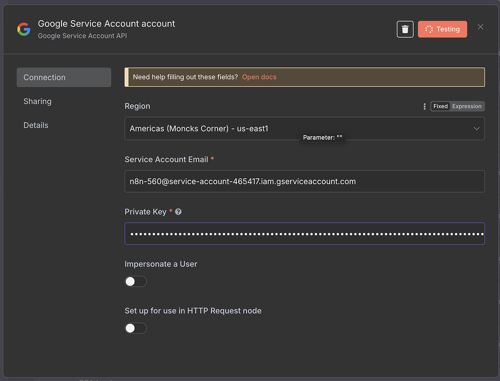 Setting up a Google service account credentials in n8n - Questions - n8n Community