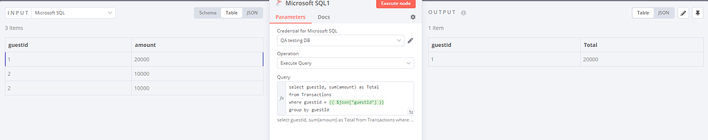 SQL Server node execute query only return 1 item - Questions - n8n Community