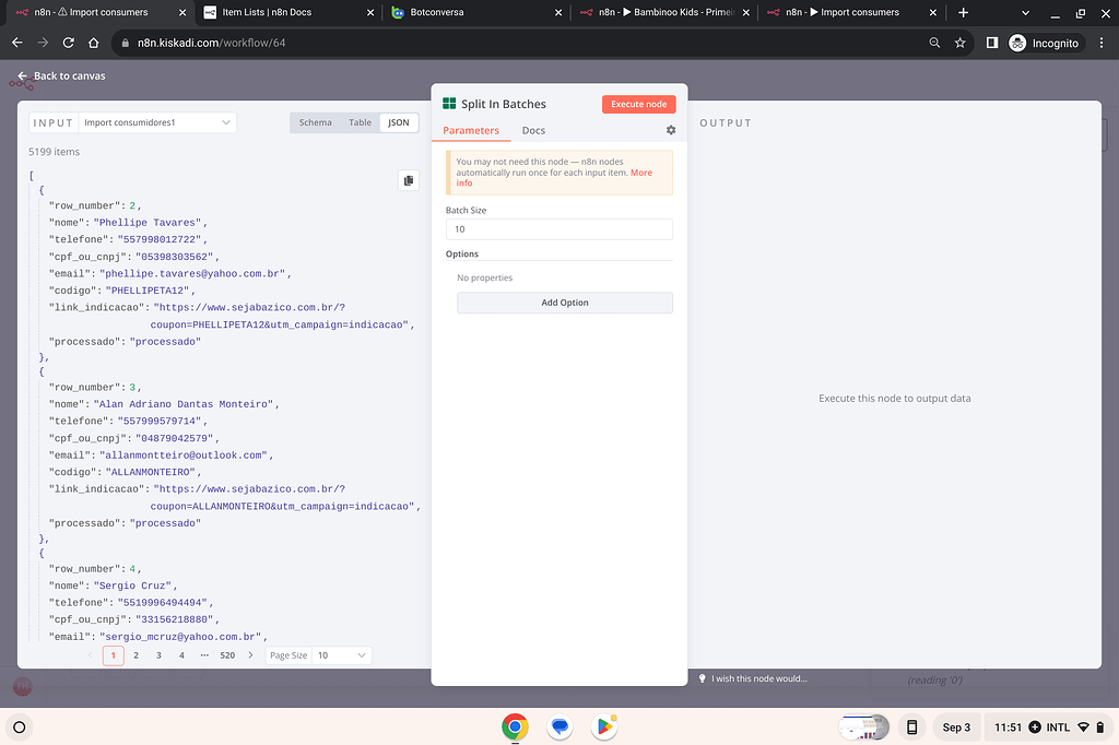 Import list from Google Sheet - how do - Questions - n8n Community