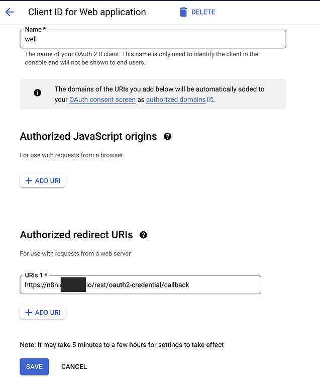 OAuth Redirect URL without https fail Access blocked: Authorization Error - Questions - n8n ...