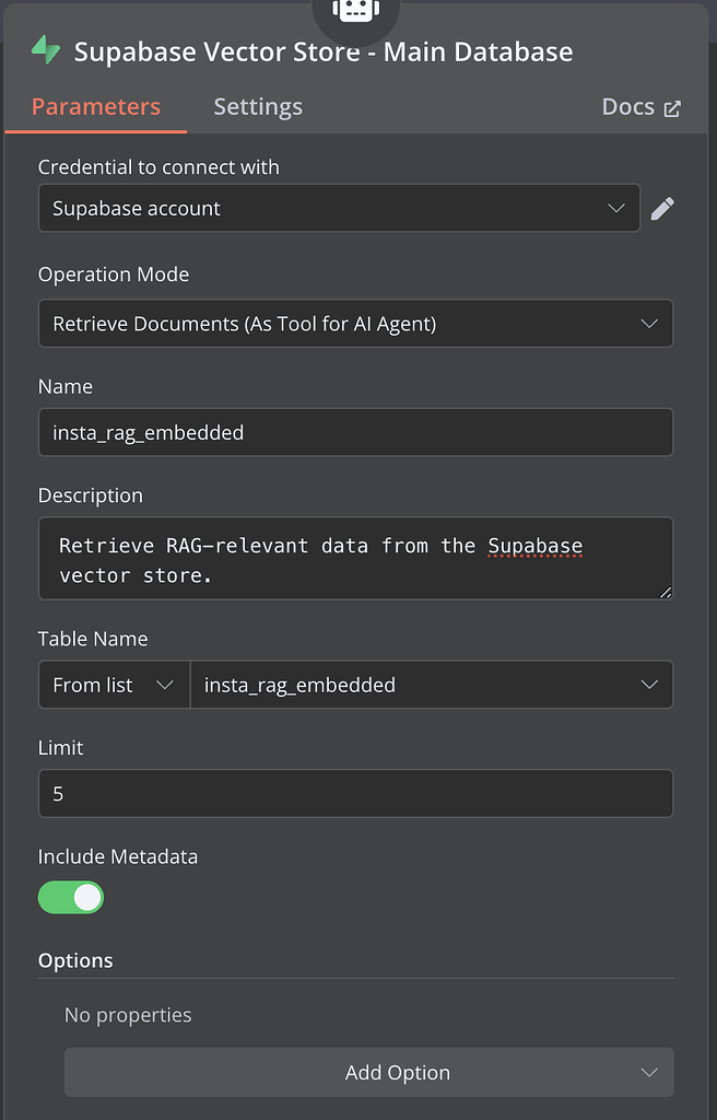 Strange Supabase Vector Store behavior in n8n: Queries the wrong table despite correct ...