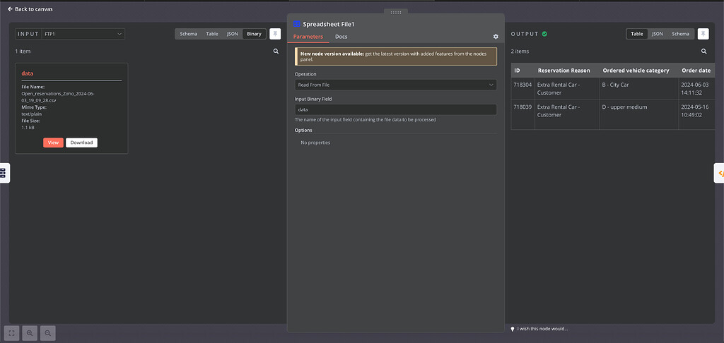 Spreadsheet node not working anymore - Questions - n8n Community