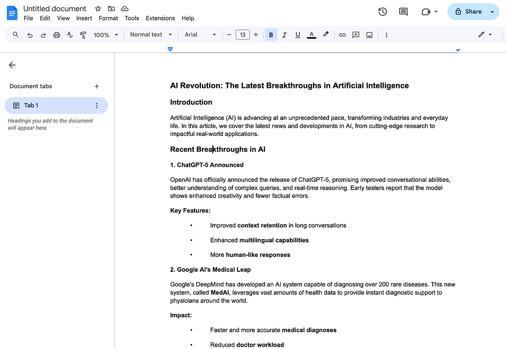 Google Docs markDown text formatting - Feature Requests - n8n Community