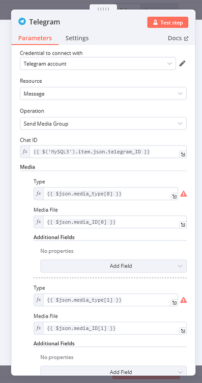 Dynamically send variable groups of media on Telegram with n8n - Questions - n8n Community