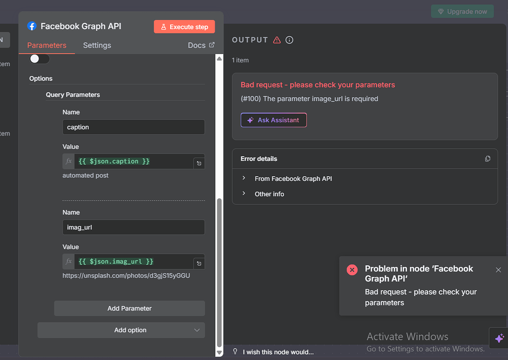 Instagram Graph API – image_url required error even though it’s set correctly - Questions - n8n ...