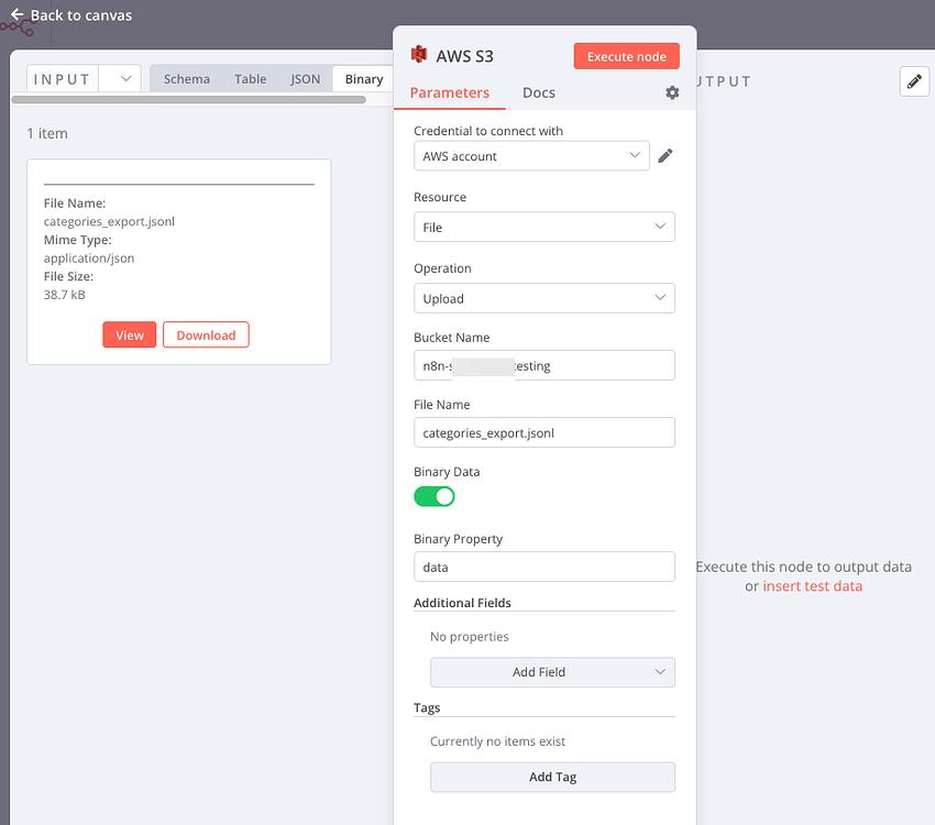 Uploading a created file to S3 - Questions - n8n Community