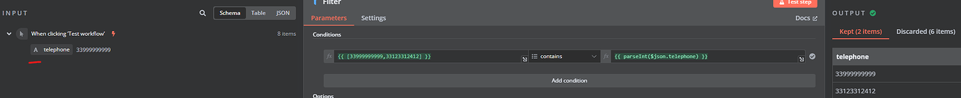 Filtering by finding an item in an array - Questions - n8n Community