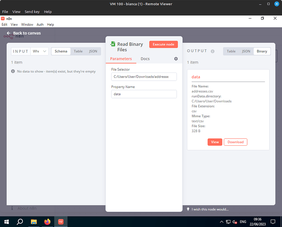 Convert csv file to binary - Questions - n8n Community