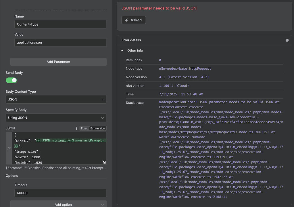 JSON parameter needs to be valid json (beginner) - Questions - n8n Community