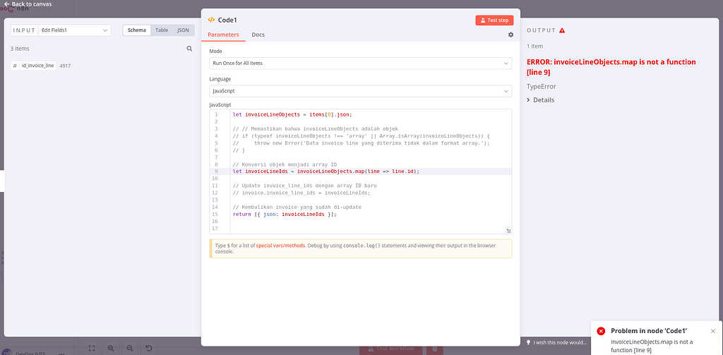 How to convert from object to array type in code node? - Questions - n8n Community