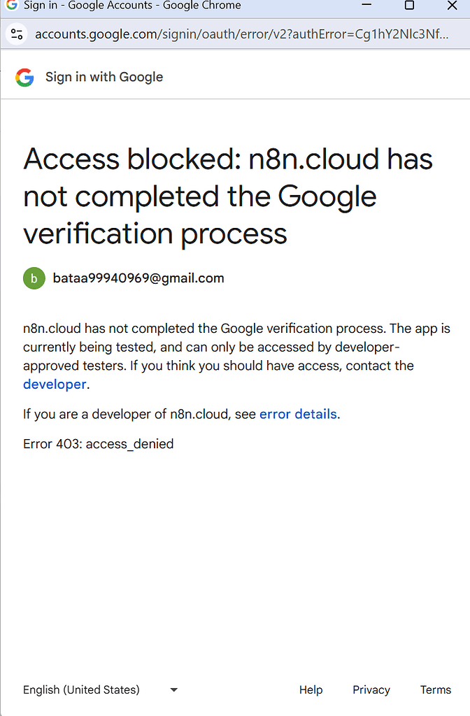"Request Access: n8n.cloud Google OAuth Verification Issue" - Questions - n8n Community