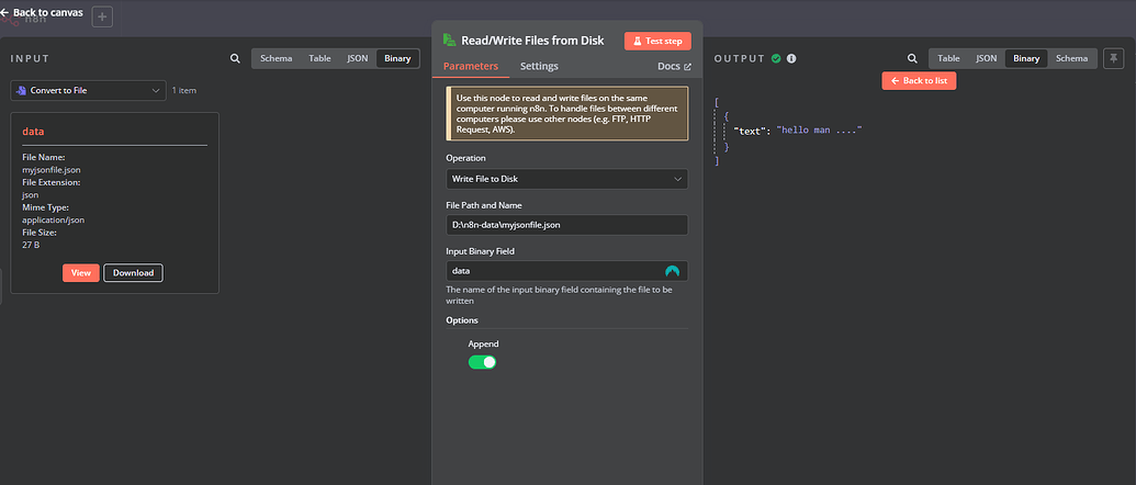 Write file - Docker hosted - Questions - n8n Community