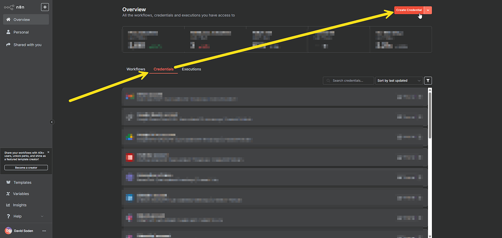 Make accessing the "Create Credential" button EASIER - Feature Requests - n8n Community
