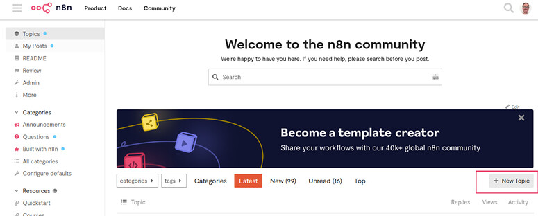 README - Welcome to the n8n community - Announcements - n8n Community