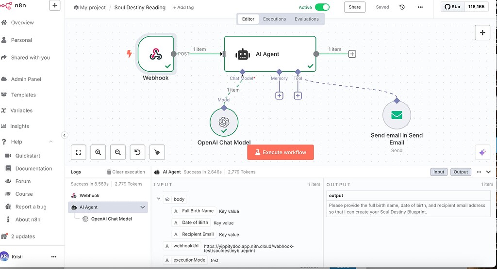 Webhook Ai Agent Not Executing Properly Help Me Build My Workflow N8n Community