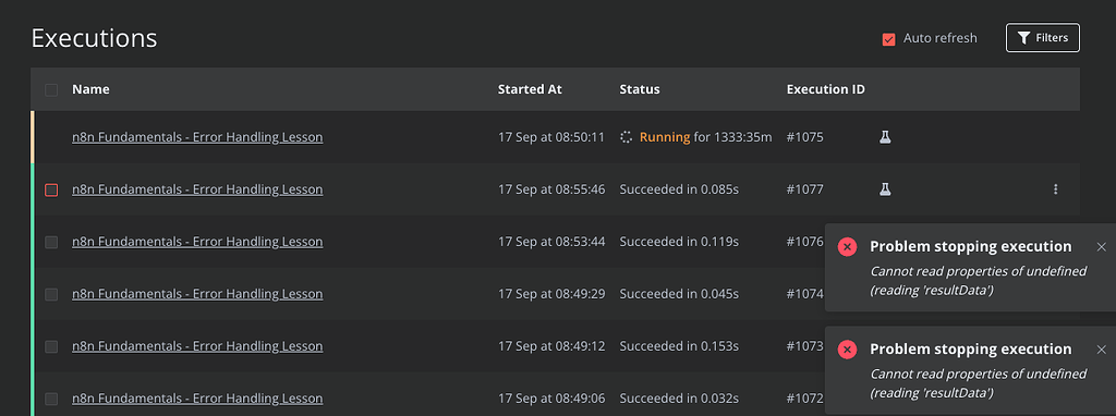 Execution status is running almost 24 hrs and cannot be stopped - Questions - n8n Community