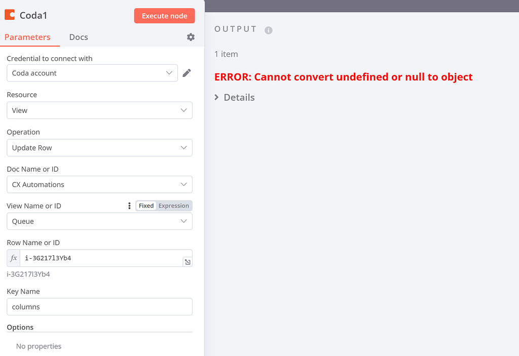 Seeking Assistance With Key Name Values In Coda S Update Row Operation Using N8n Questions