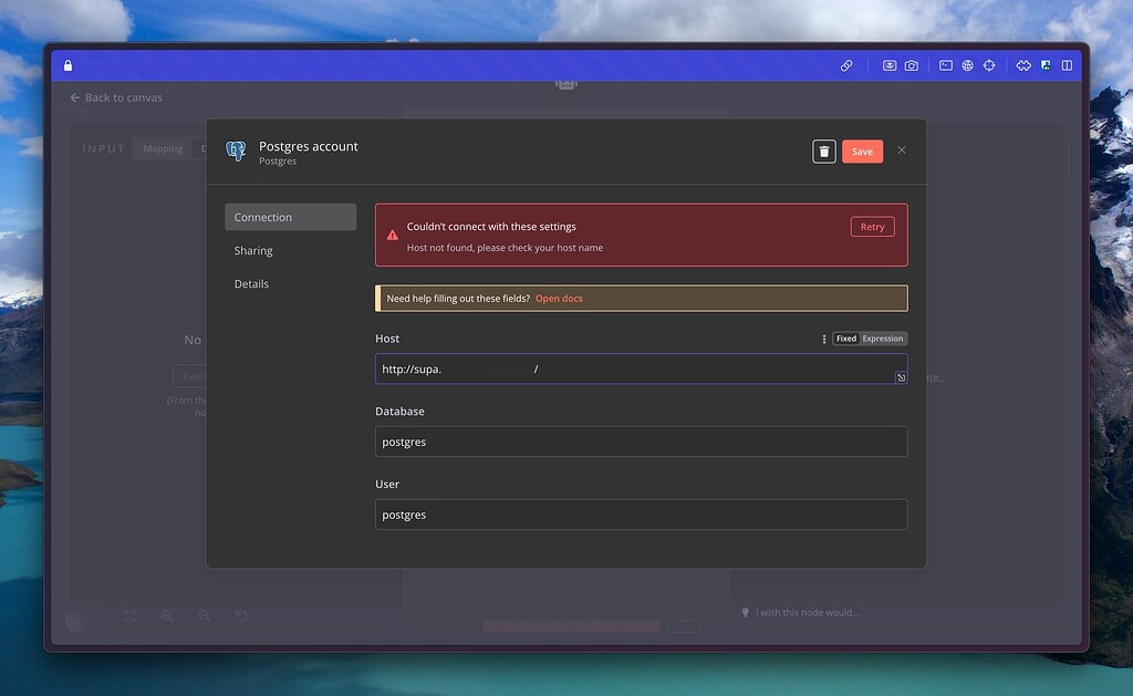 Connecting To Self Hosted Supabase Postgres Db Questions N8n Community