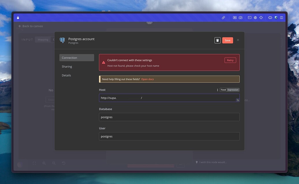 Connecting To Self Hosted Supabase Postgres Db Questions N8n Community
