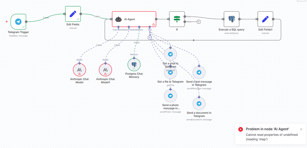 Please help: AI Agent - Cannot read properties of undefined (reading 'map') - Questions - n8n ...
