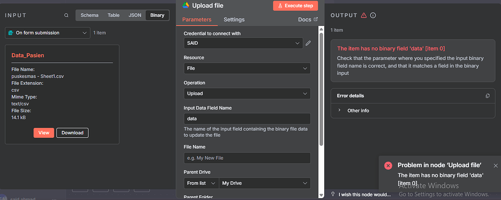 Eror with uopload file node - Questions - n8n Community