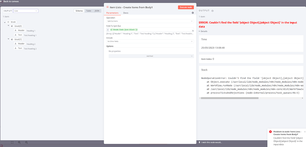 Issue when using Item List node based on n-2 node - Questions - n8n Community