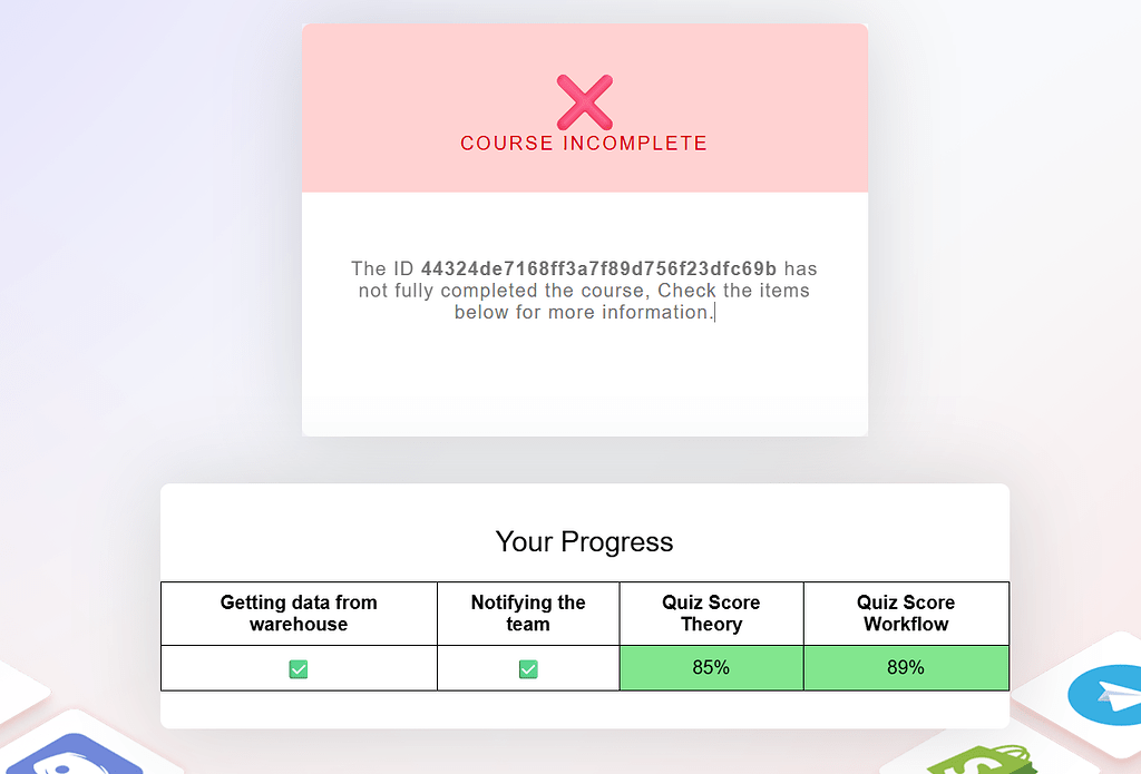 Level 1 course shows incomplete - Questions - n8n Community