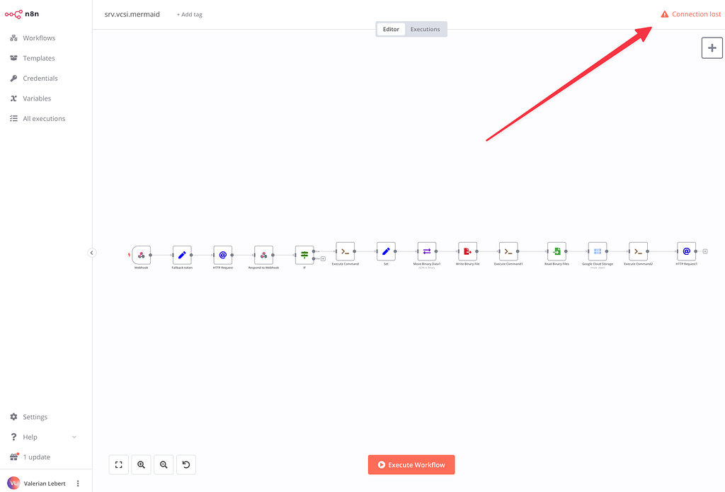 "Connection Lost" warning - Questions - n8n Community